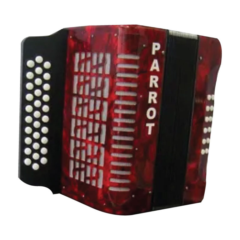 Parrot Acordeón 31 botones 12 bajos Rojo YW667-12RD - Music Hall